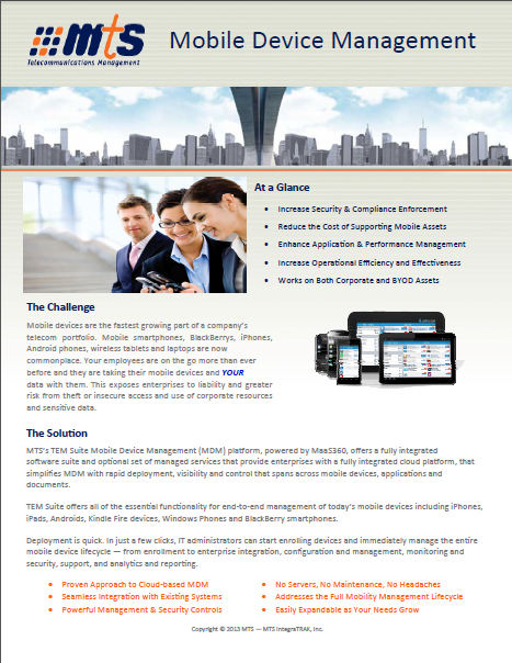 Brochure - MTS MDM Platform Overview